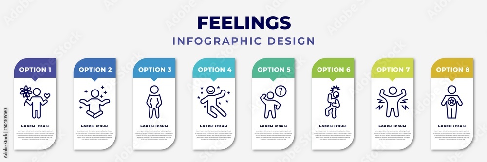 infographic template with icons and 8 options or steps. infographic for ...