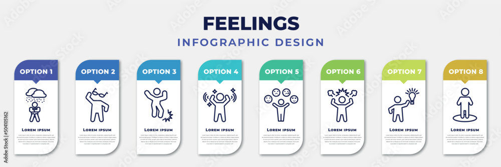infographic template with icons and 8 options or steps. infographic for ...