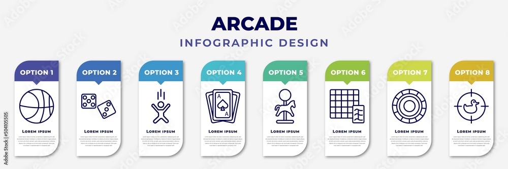 infographic template with icons and 8 options or steps. infographic for ...