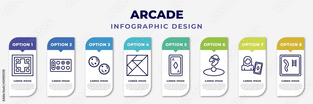 infographic template with icons and 8 options or steps. infographic for ...
