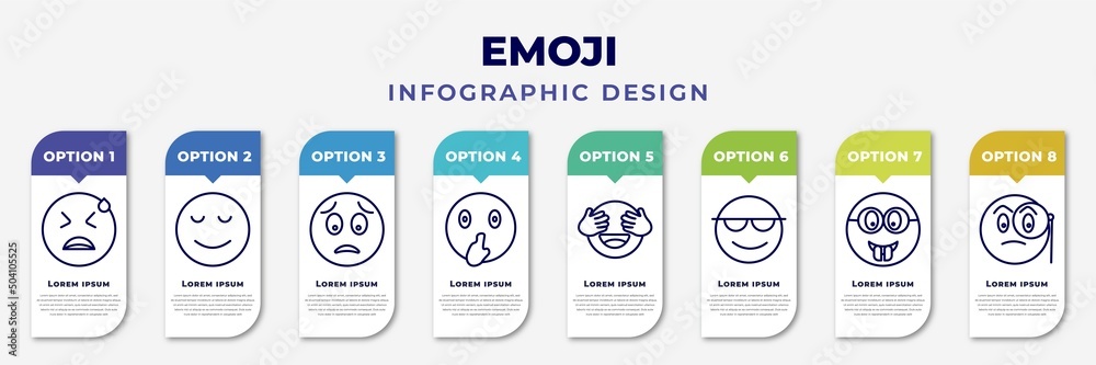 infographic template with icons and 8 options or steps. infographic for ...