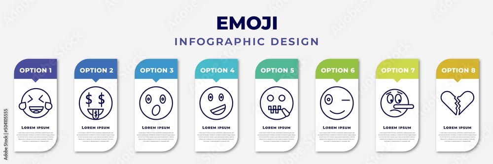 infographic template with icons and 8 options or steps. infographic for ...