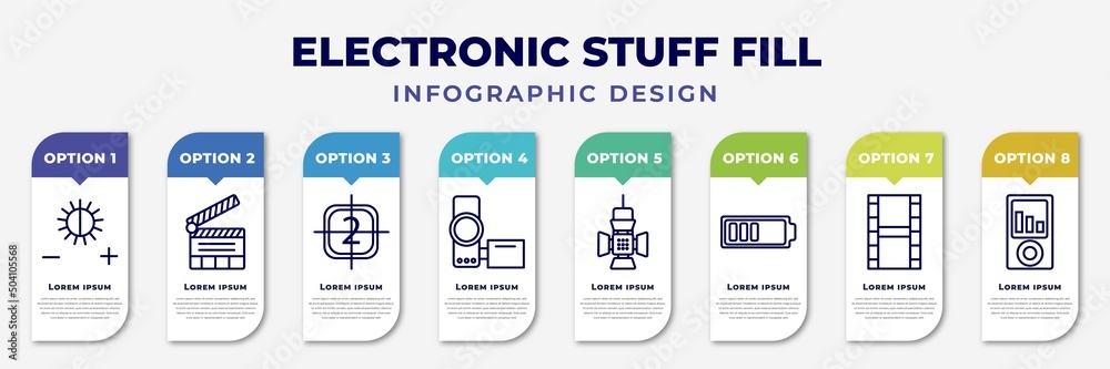 infographic template with icons and 8 options or steps. infographic for ...