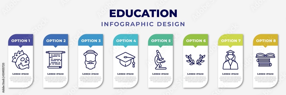 infographic template with icons and 8 options or steps. infographic for ...