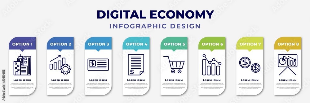 infographic template with icons and 8 options or steps. infographic for ...