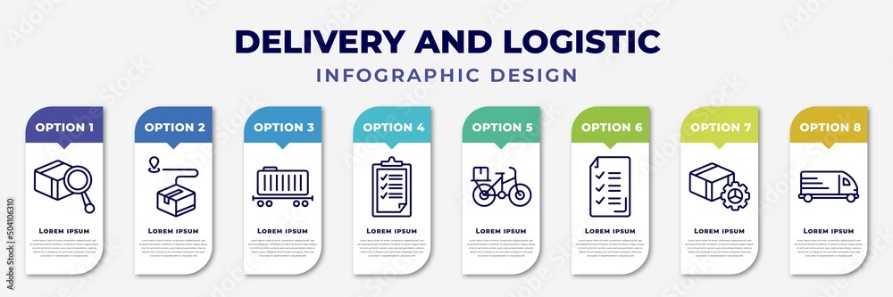 infographic template with icons and 8 options or steps. infographic for ...