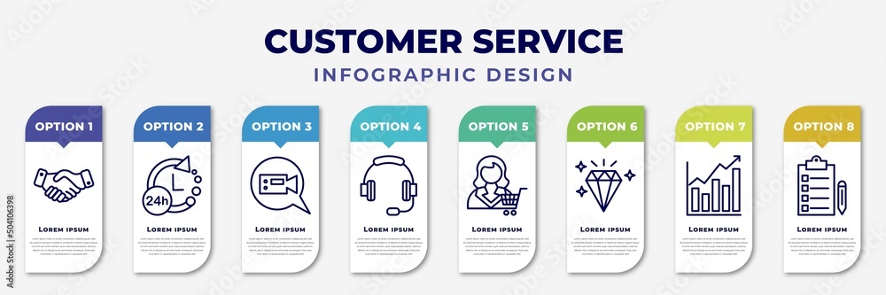 infographic template with icons and 8 options or steps. infographic for ...