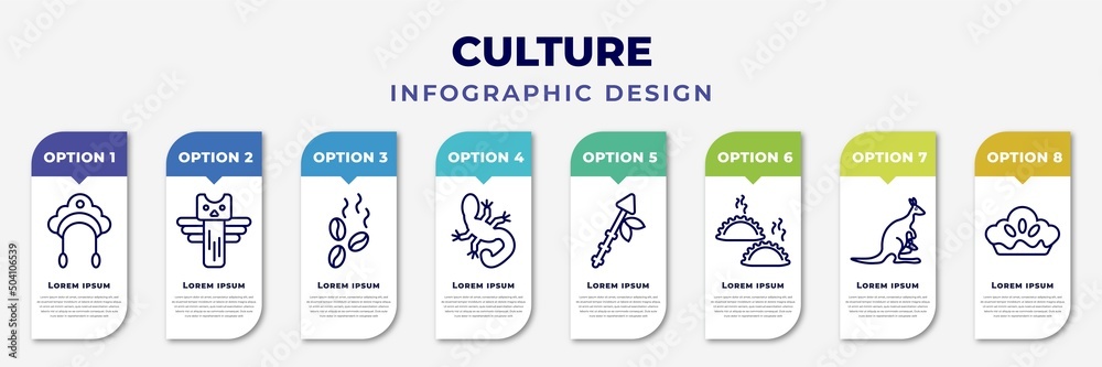 infographic template with icons and 8 options or steps. infographic for ...