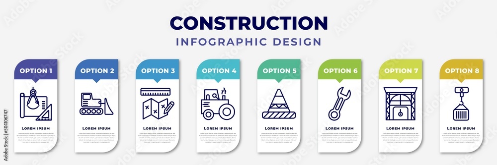 infographic template with icons and 8 options or steps. infographic for ...