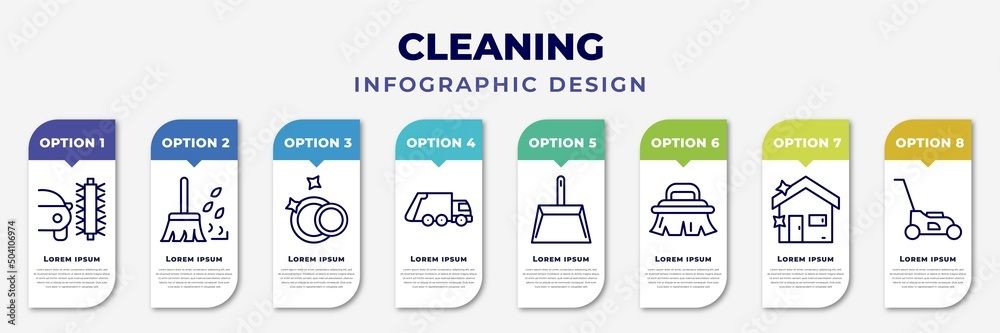 infographic template with icons and 8 options or steps. infographic for ...