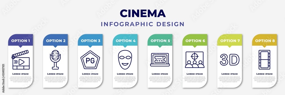 infographic template with icons and 8 options or steps. infographic for ...