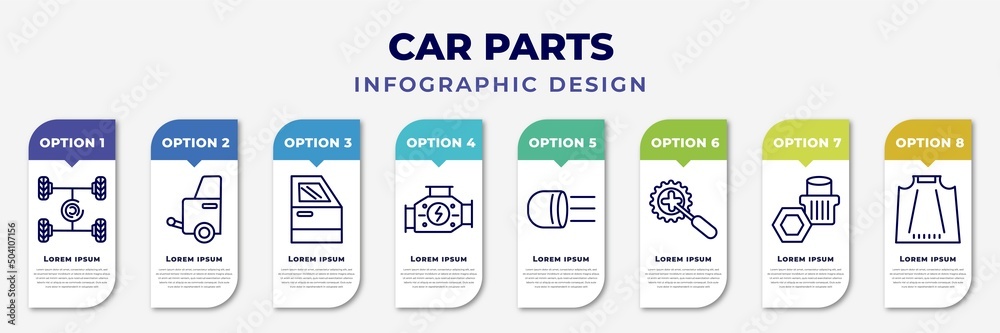 infographic template with icons and 8 options or steps. infographic for ...