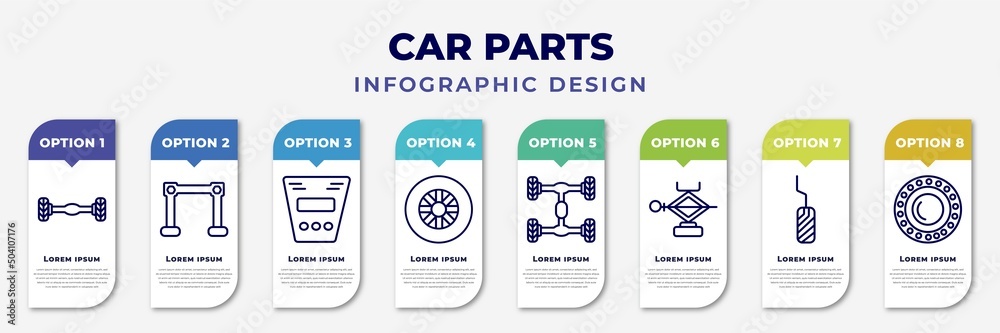 infographic template with icons and 8 options or steps. infographic for ...