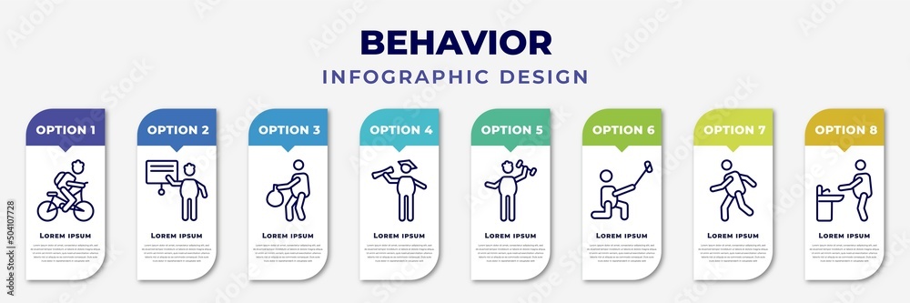 infographic template with icons and 8 options or steps. infographic for ...