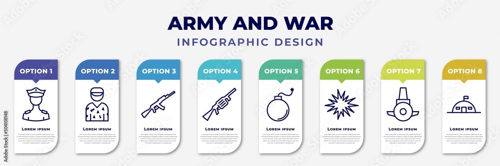 infographic template with icons and 8 options or steps. infographic for ...