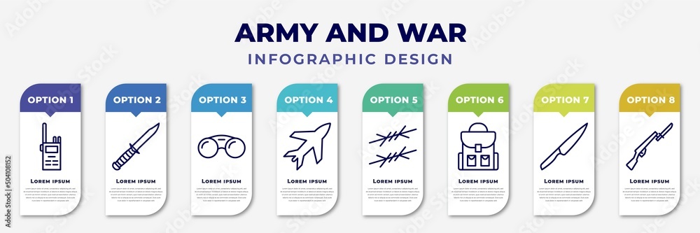 infographic template with icons and 8 options or steps. infographic for ...