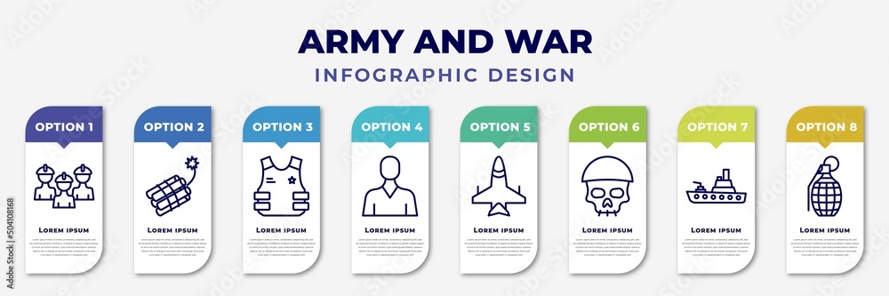 infographic template with icons and 8 options or steps. infographic for ...