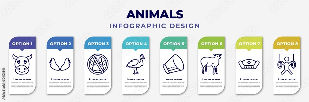 infographic template with icons and 8 options or steps. infographic for ...
