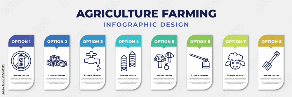 infographic template with icons and 8 options or steps. infographic for ...