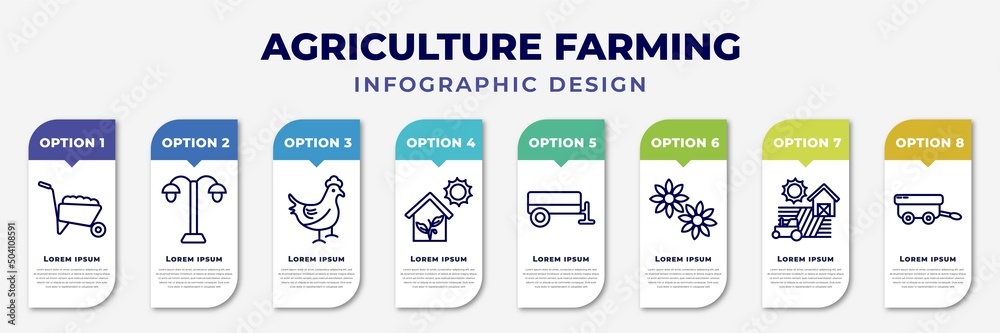 infographic template with icons and 8 options or steps. infographic for ...