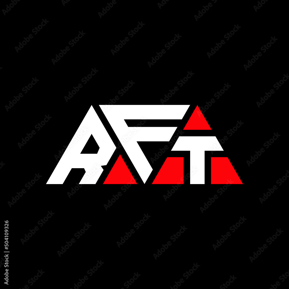 RFT triangle letter logo design with triangle shape. RFT triangle logo ...