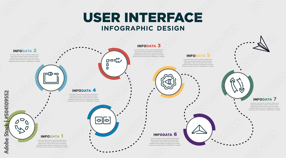 infographic template design with user interface icons. timeline concept ...