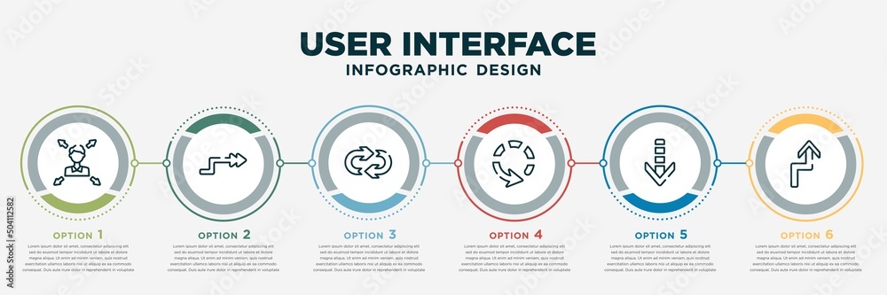 infographic template design with user interface icons. user interface ...