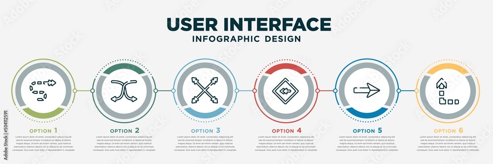 infographic template design with user interface icons. user interface ...