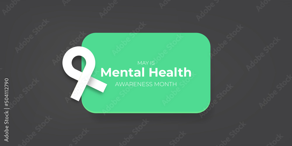Mental Health Awareness Month in May. Vector Mental Health month Poster ...