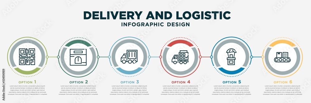 infographic template design with delivery and logistic icons. delivery ...