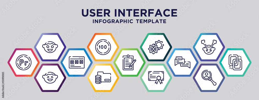 hexagon infographic template design. infographic elements from user ...
