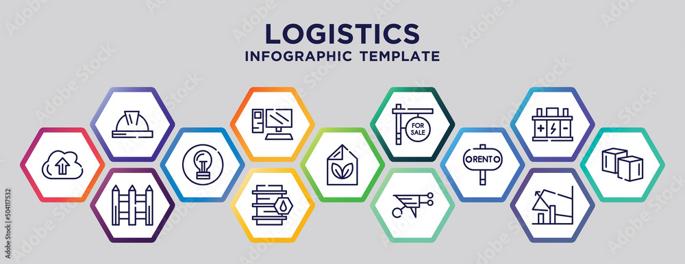 hexagon infographic template design. infographic elements from ...