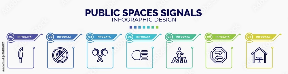 infographic for public spaces signals concept. vector infographic ...