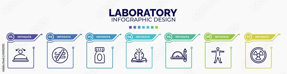 infographic for laboratory concept. vector infographic template with ...