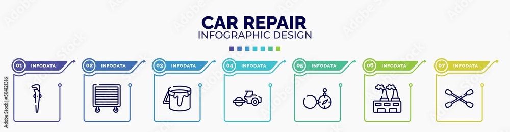 infographic for car repair concept. vector infographic template with ...