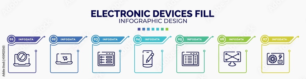 infographic for electronic devices fill concept. vector infographic ...