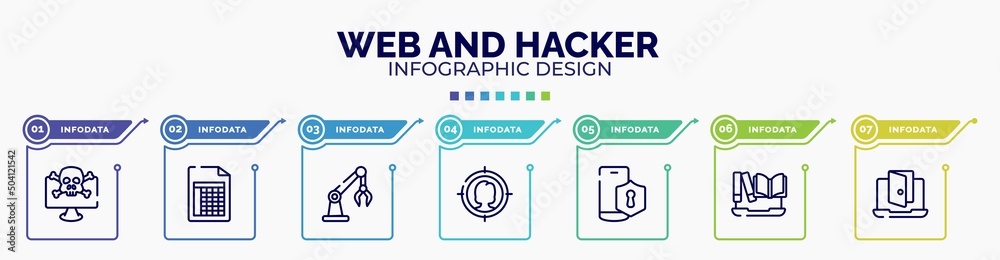 infographic for web and hacker concept. vector infographic template ...
