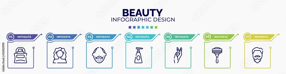infographic for beauty concept. vector infographic template with icons ...