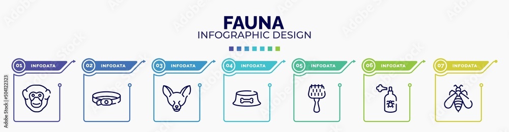 infographic for fauna concept. vector infographic template with icons ...