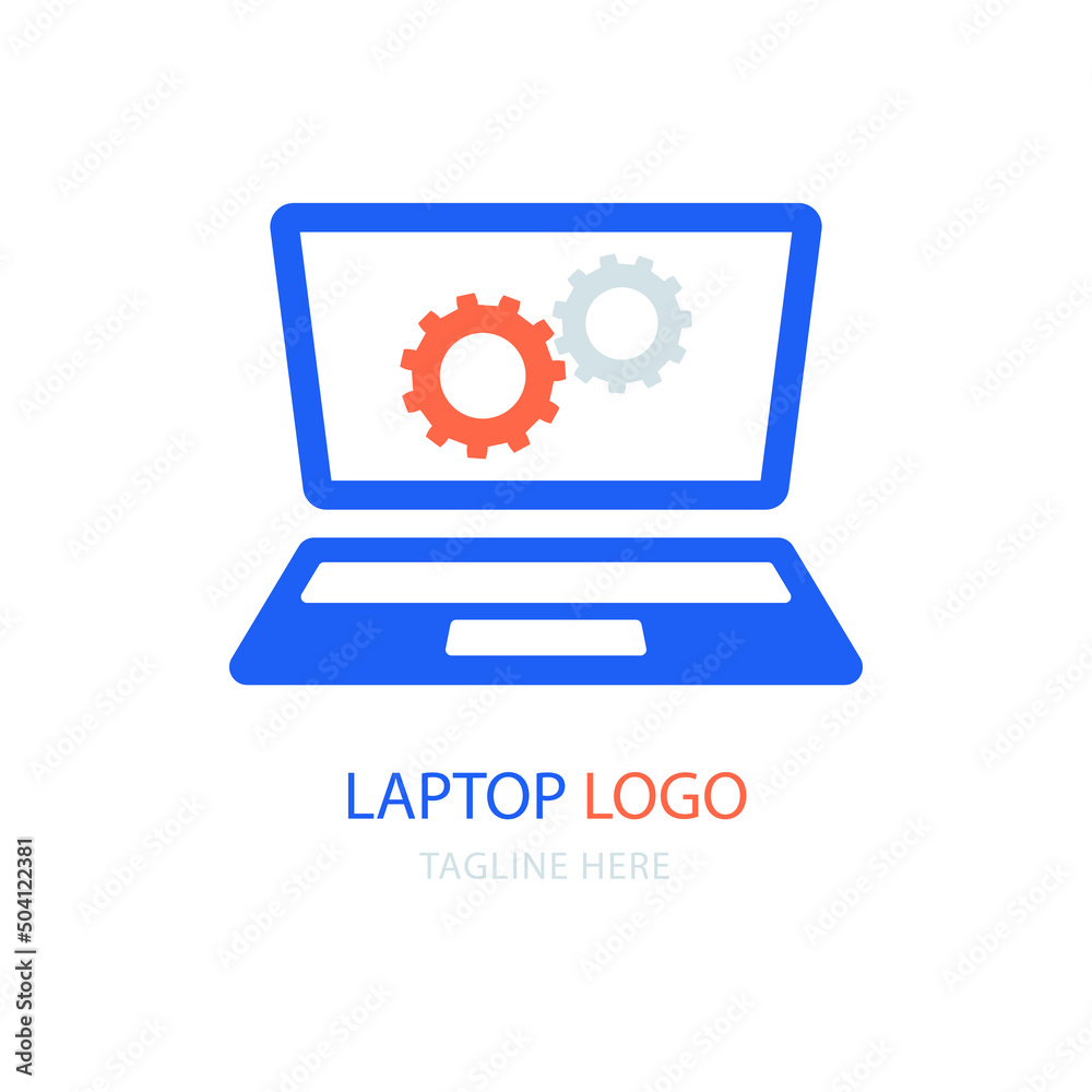 Computer logo design. Pc fix, repair icon. Computer maintenance service ...