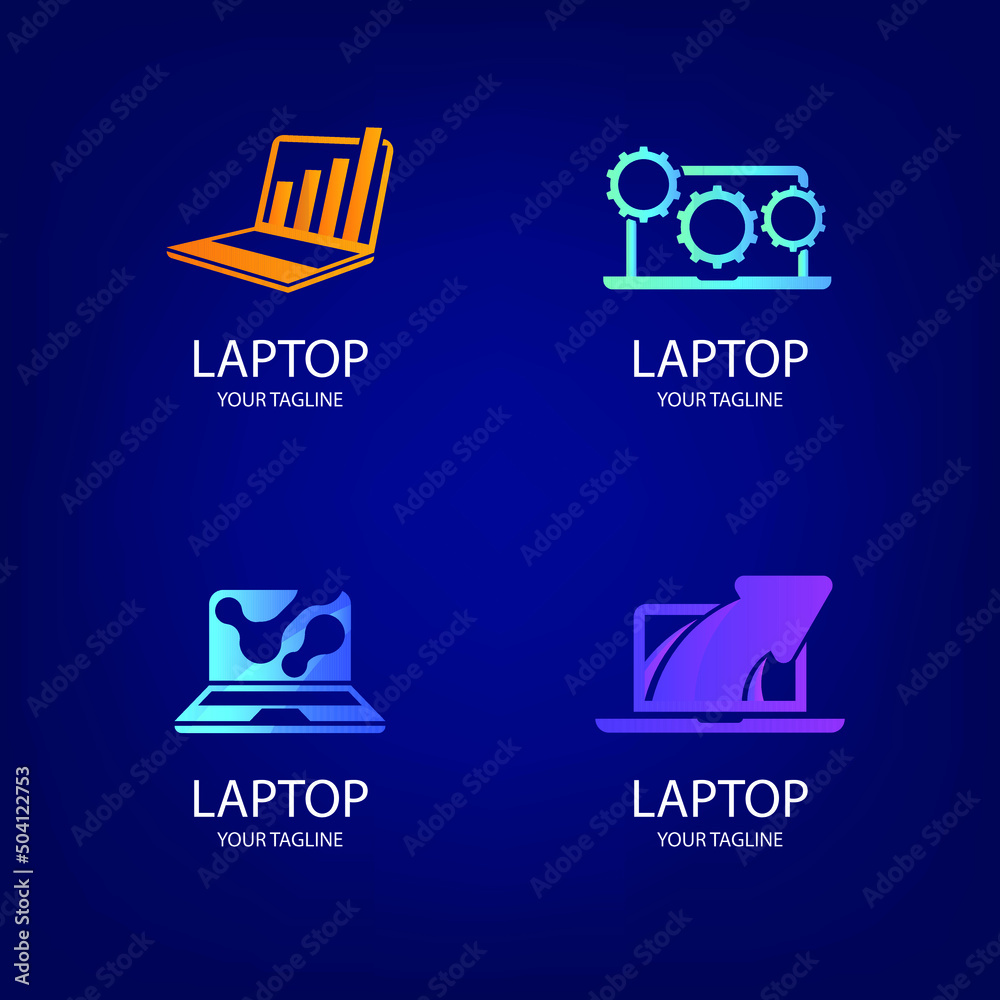 Computer logo design. Pc fix, repair icon. Computer maintenance service ...