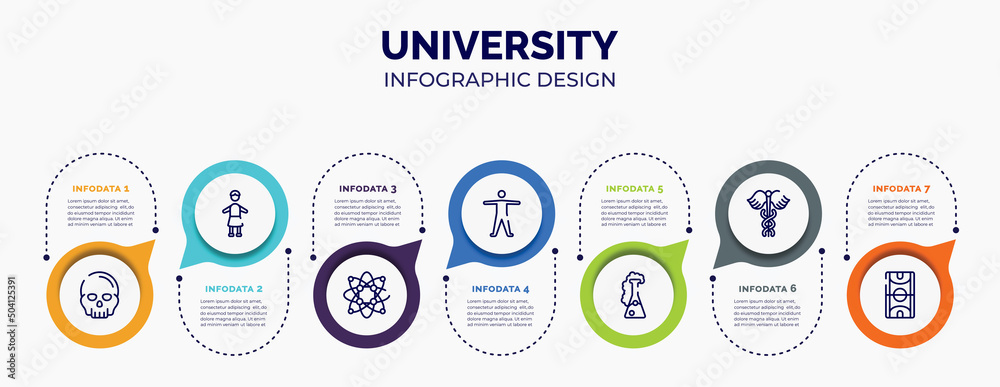 Vetor de infographic for university concept. vector infographic ...