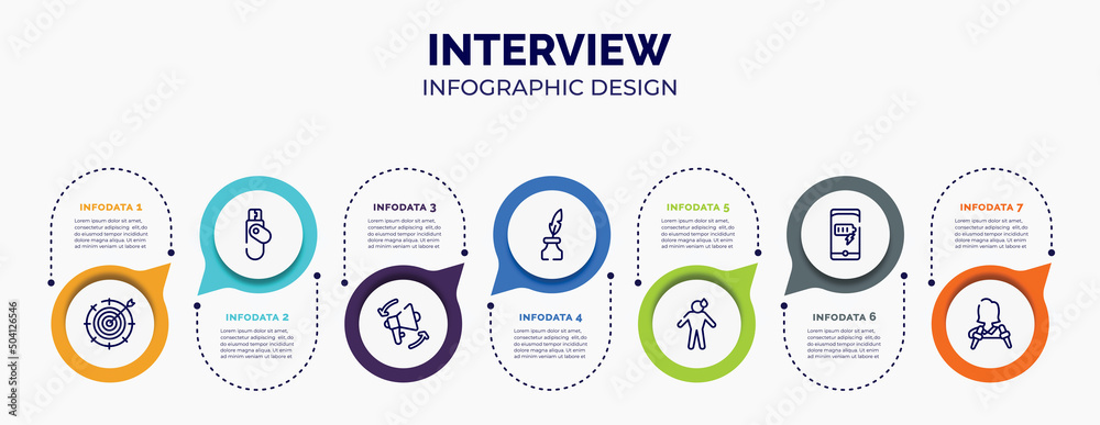 infographic for interview concept. vector infographic template with ...