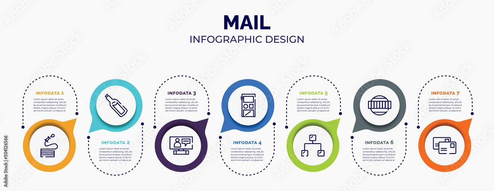 infographic for mail concept. vector infographic template with icons ...