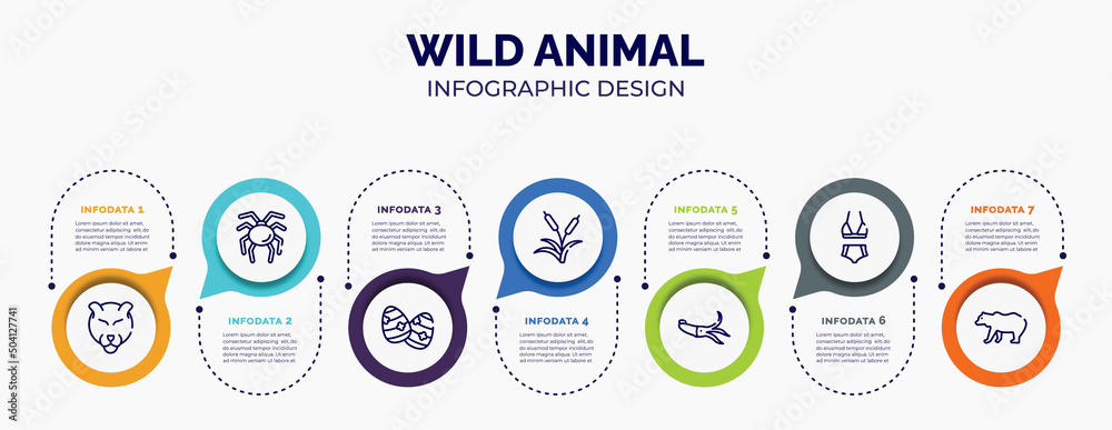 Vetor do Stock: infographic for wild animal concept. vector infographic ...
