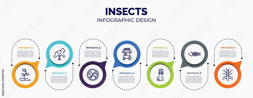 infographic for insects concept. vector infographic template with icons ...