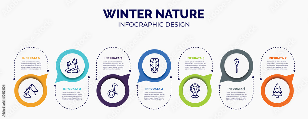infographic for winter nature concept. vector infographic template with ...