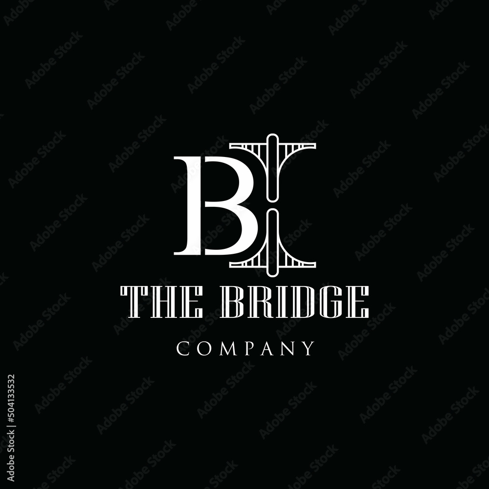 Bridge logo with the initial letter B. a creative idea to design a ...