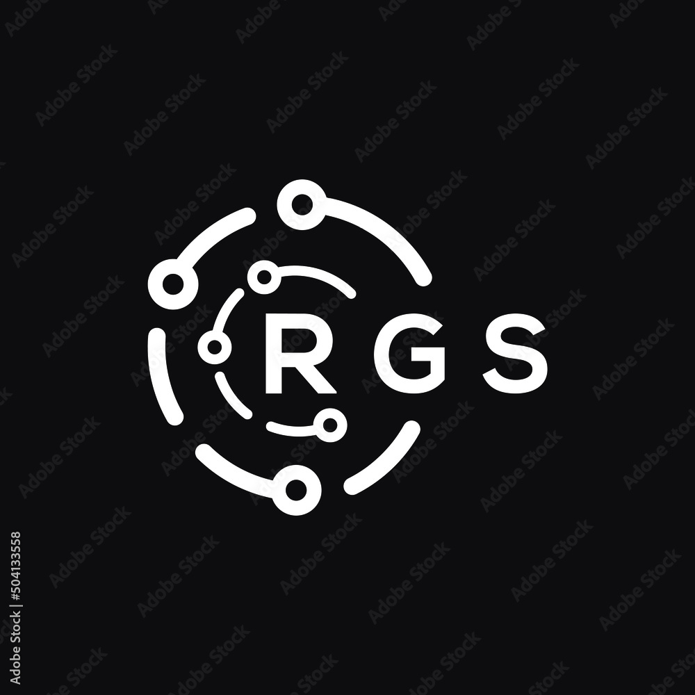 RGS technology letter logo design on black background. RGS creative ...