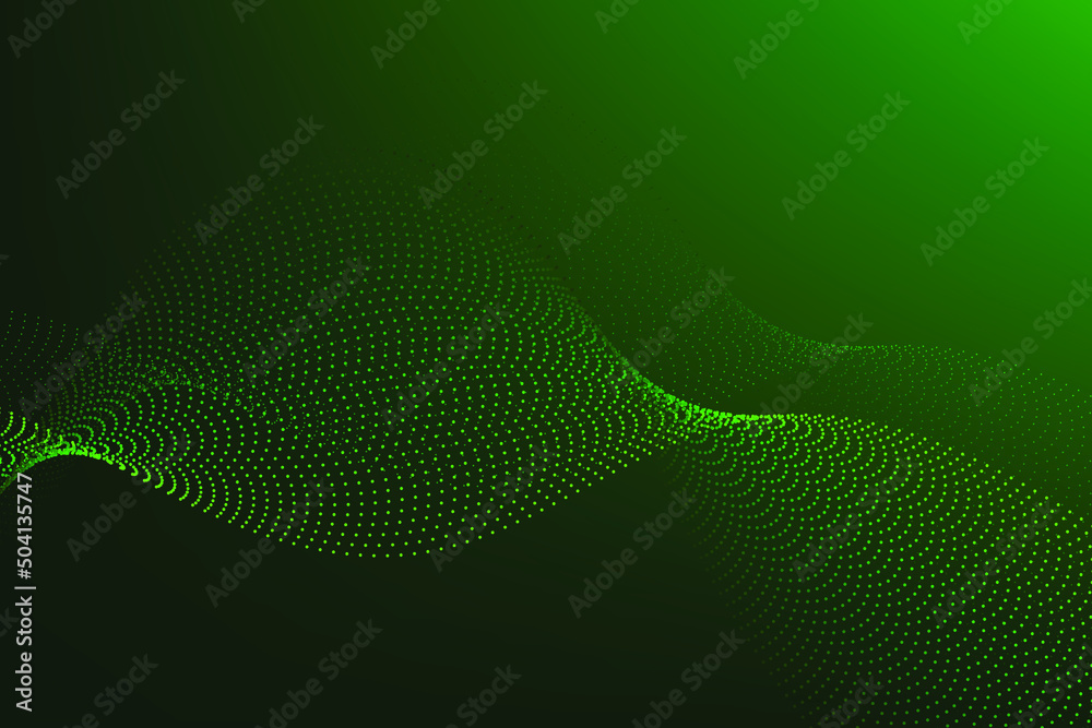 abstract green flow line with gradient background can be use for ...